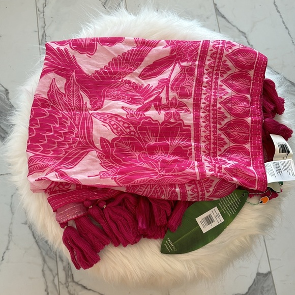 FARM Rio | Swim | Farm Rio Tropical Woodcut Tassels Pareo | Poshmark